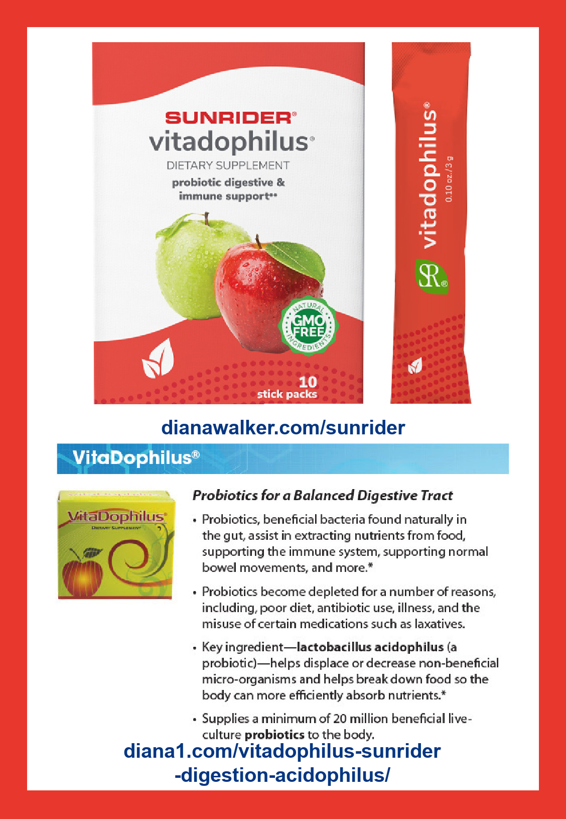 Clean Eating Sunrider Vitadophilus for Digestion - Diana Walker ...
