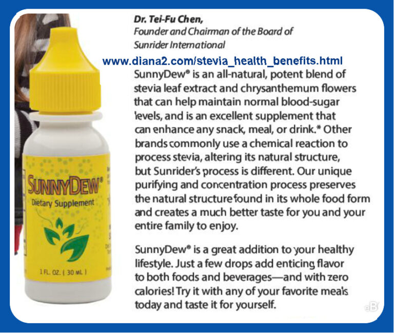 Erythritol vs Stevia Sweetener and Sunrider Stevia - Diana Walker ...